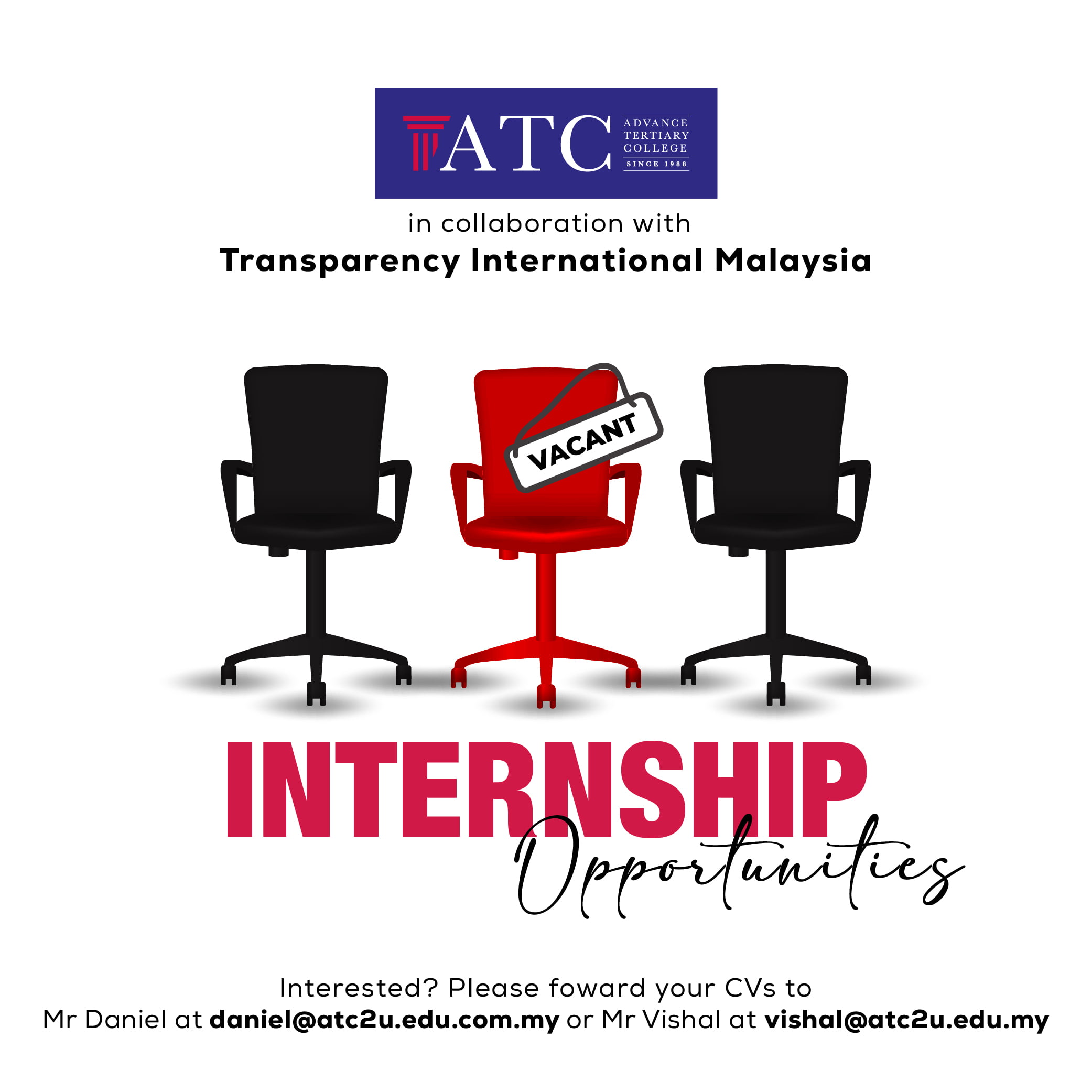 New internship opportunity for all ATC Students - Advance Tertiary College